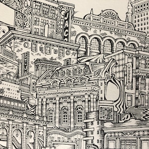 Broadway Drawing - Etsy