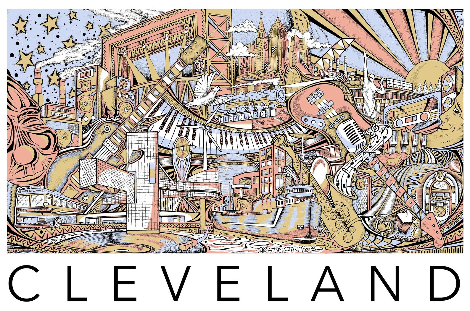 Cleveland Rock Canvas Print - Etsy