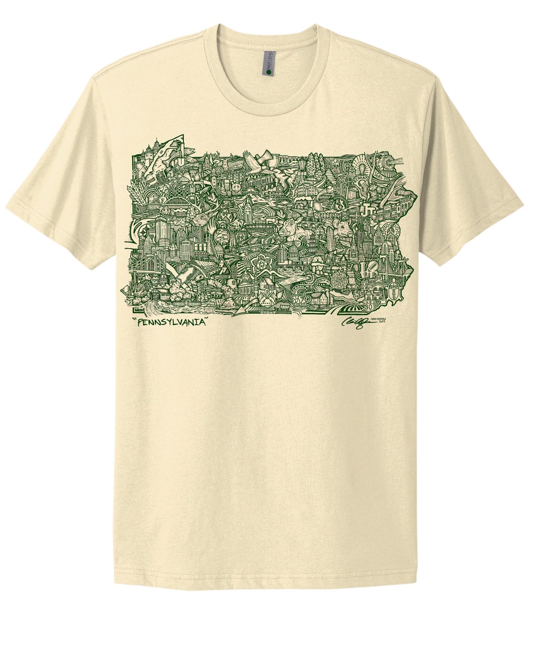 Pennsylvania Map Shirt-off White - Etsy