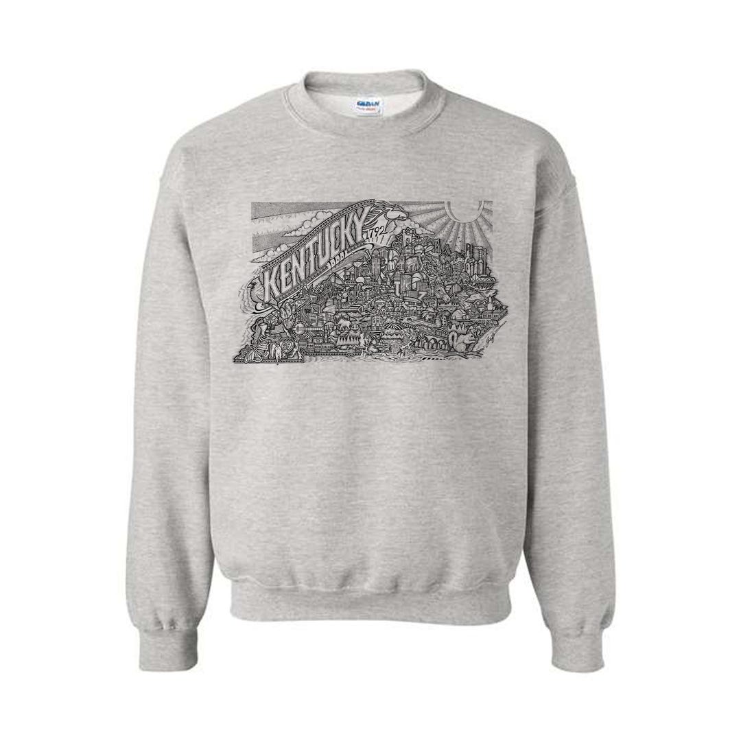Kentucky Map Sweatshirt - Etsy
