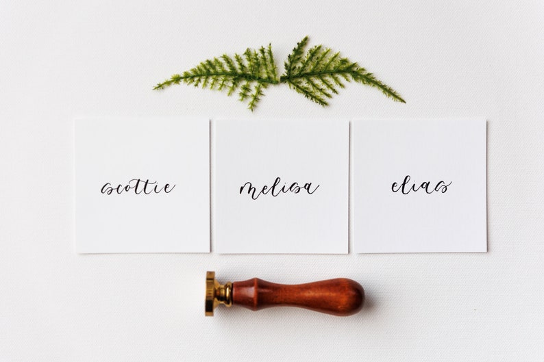Simple Place Cards, Place Setting Cards, Square Name Cards, Minimal ...