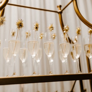 Tinsel Drink Stirrer, Cupcake Topper, New Year Stirrers, 10 Pack, Fun ...