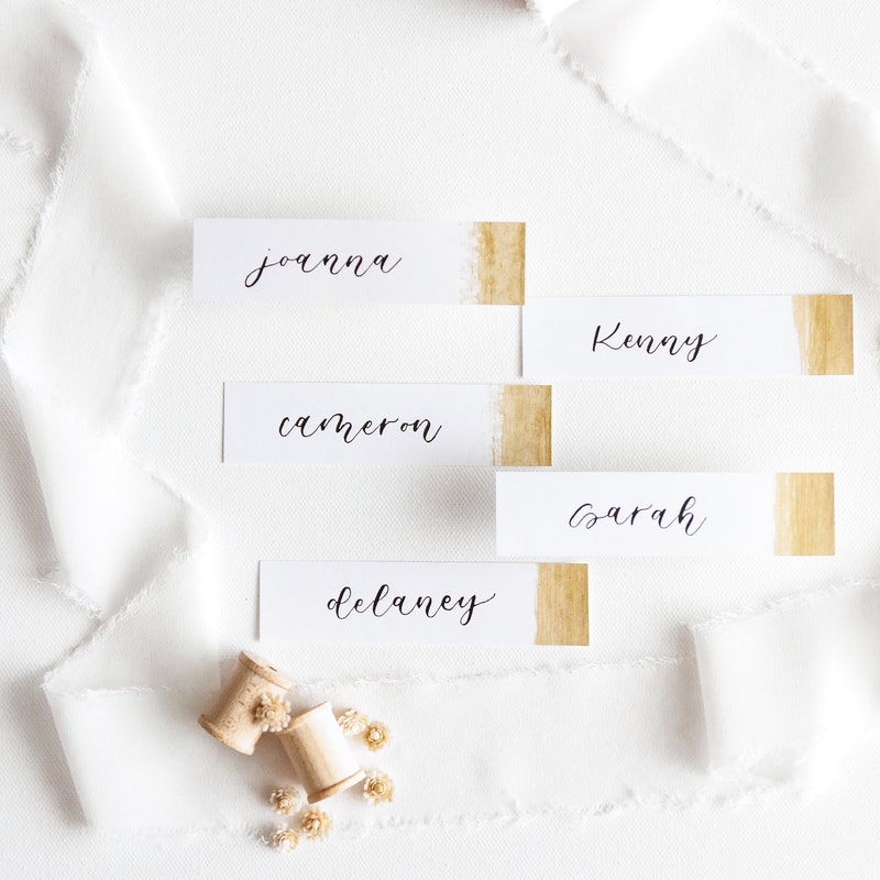 Gold Place Card - Etsy