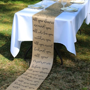 Custom Hand Written Table Runner, Personalized Runner, Wedding Ideas ...