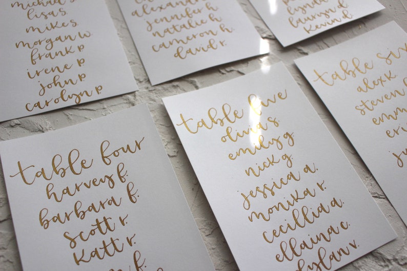 Seating Chart Cards Table Assignment Chart Wedding | Etsy