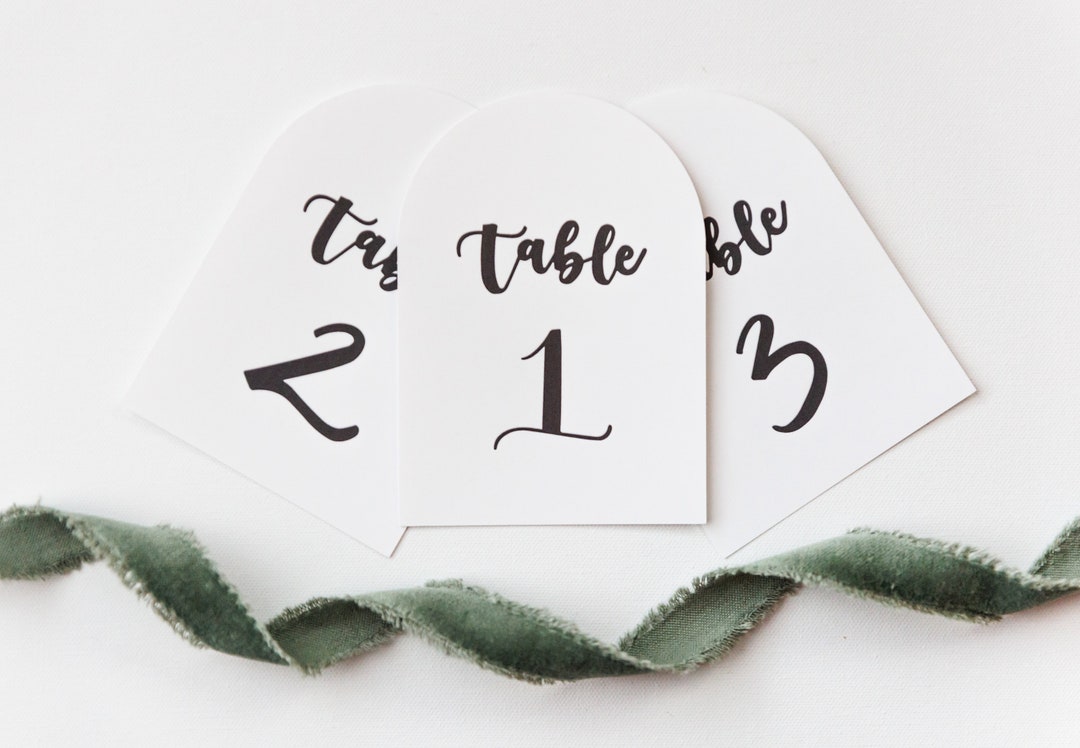 Arch Table Numbers, Table Numbers Set, Reception Numbers, Simple Table ...