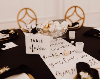 Custom Hand Written Table Runner Wedding Kraft Paper Table Runner ...