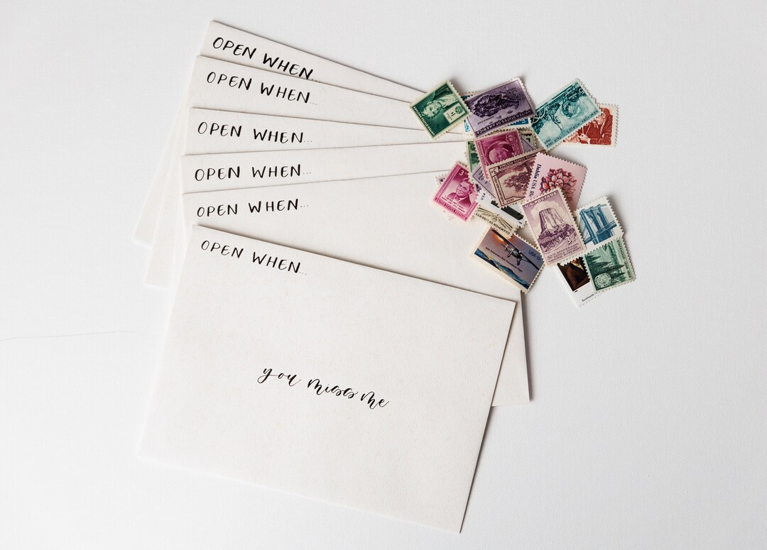 Custom Open When Envelopes, Long Distance Gift Idea, Advice Envelopes ...