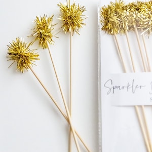 Tinsel Drink Stirrer, Cupcake Topper, New Year Stirrers, 10 Pack, Fun ...