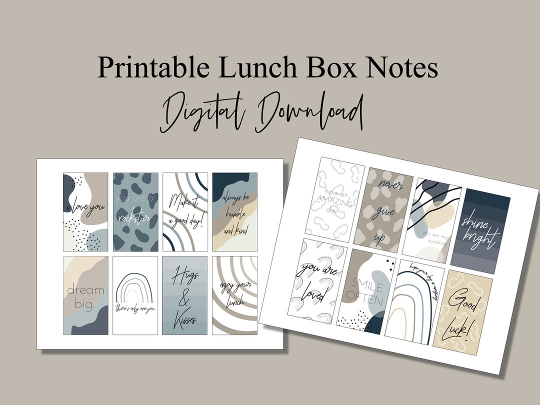 Encouraging Notes, Printable Lunch Box, Cute Lunch Notes, 16 Love Note ...