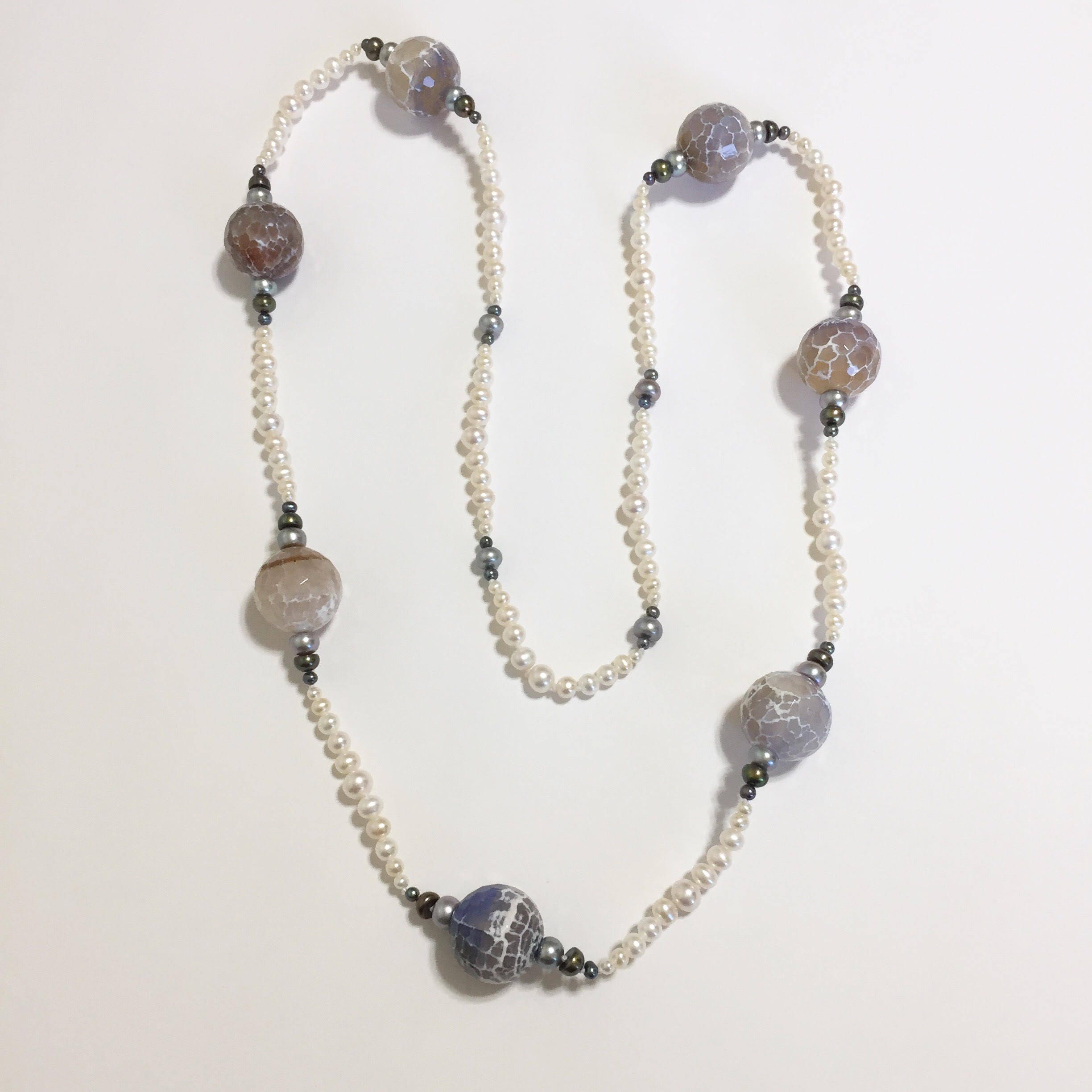 36” Opera Station Necklace. Real, Genuine Cultured Freshwater Pearls ...