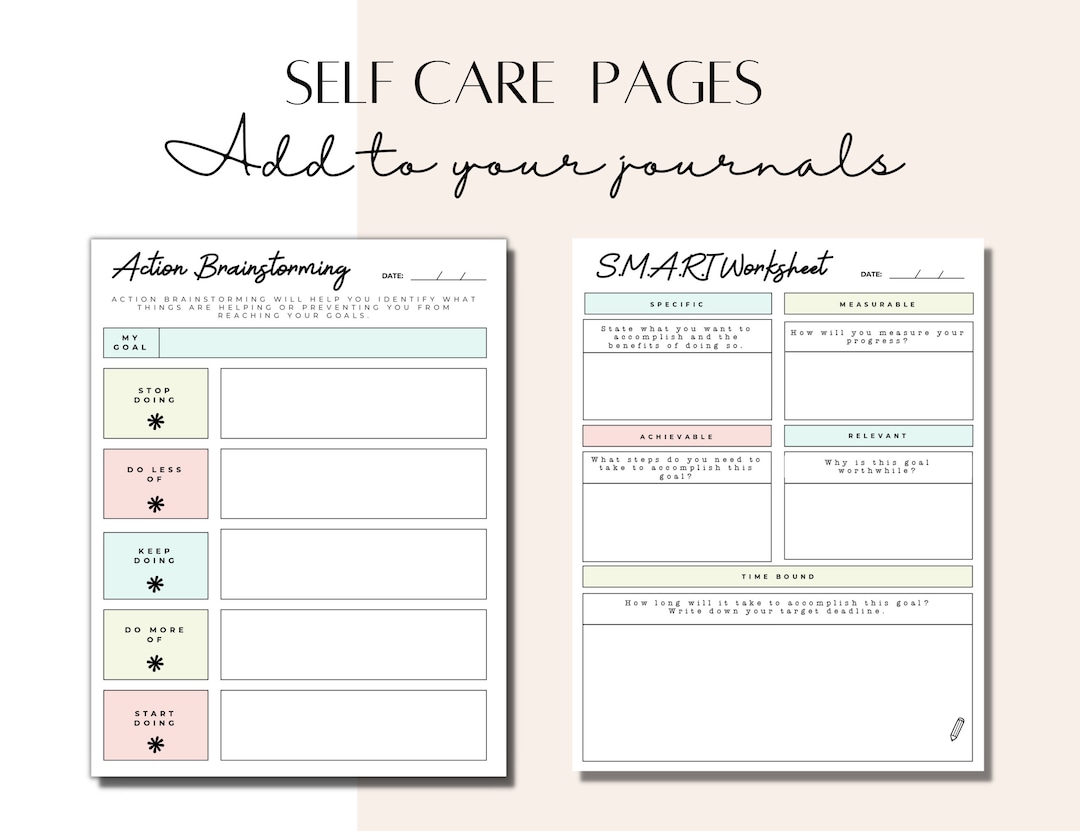 Instant Download| Printable| Self-care Pages| 8.5x11 Color| Planner ...
