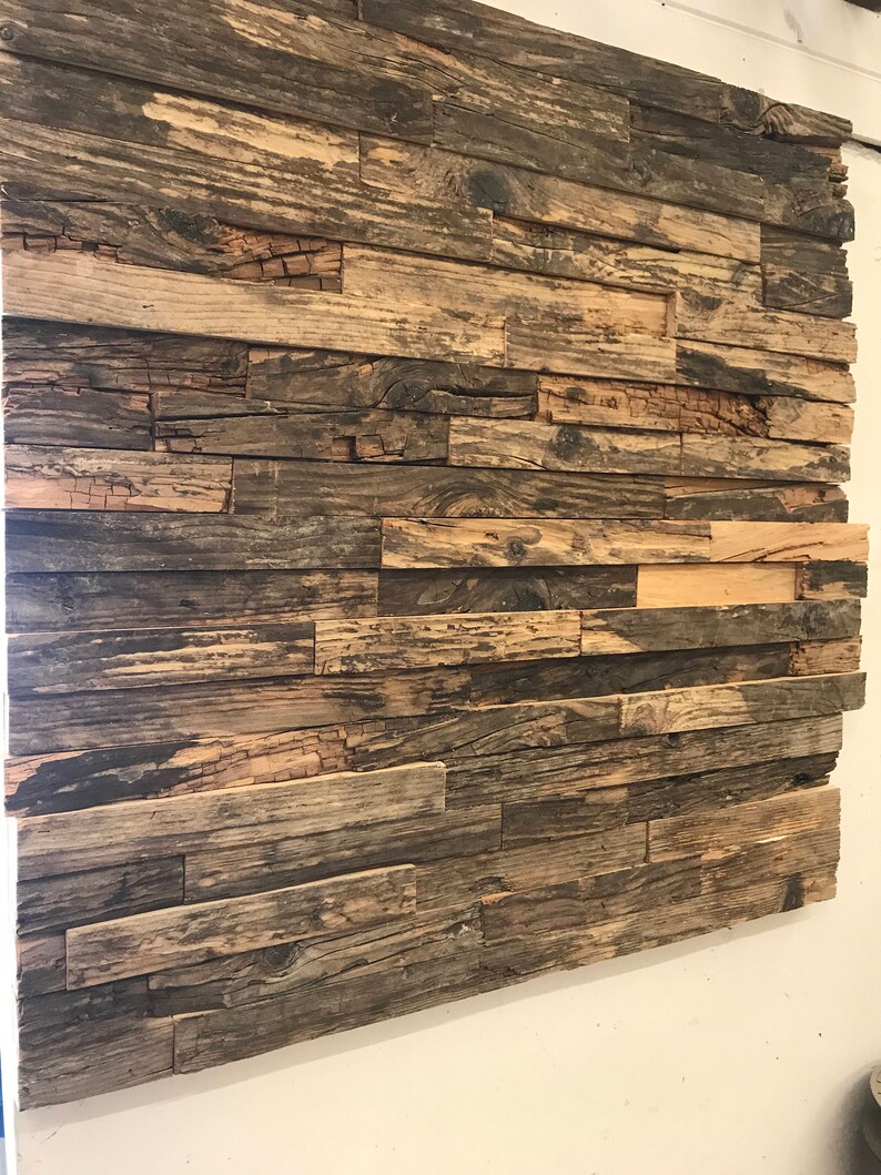 Rustic Cladding Boat Wood Reclaimed Slips Mosaic 3d Panel - Etsy UK