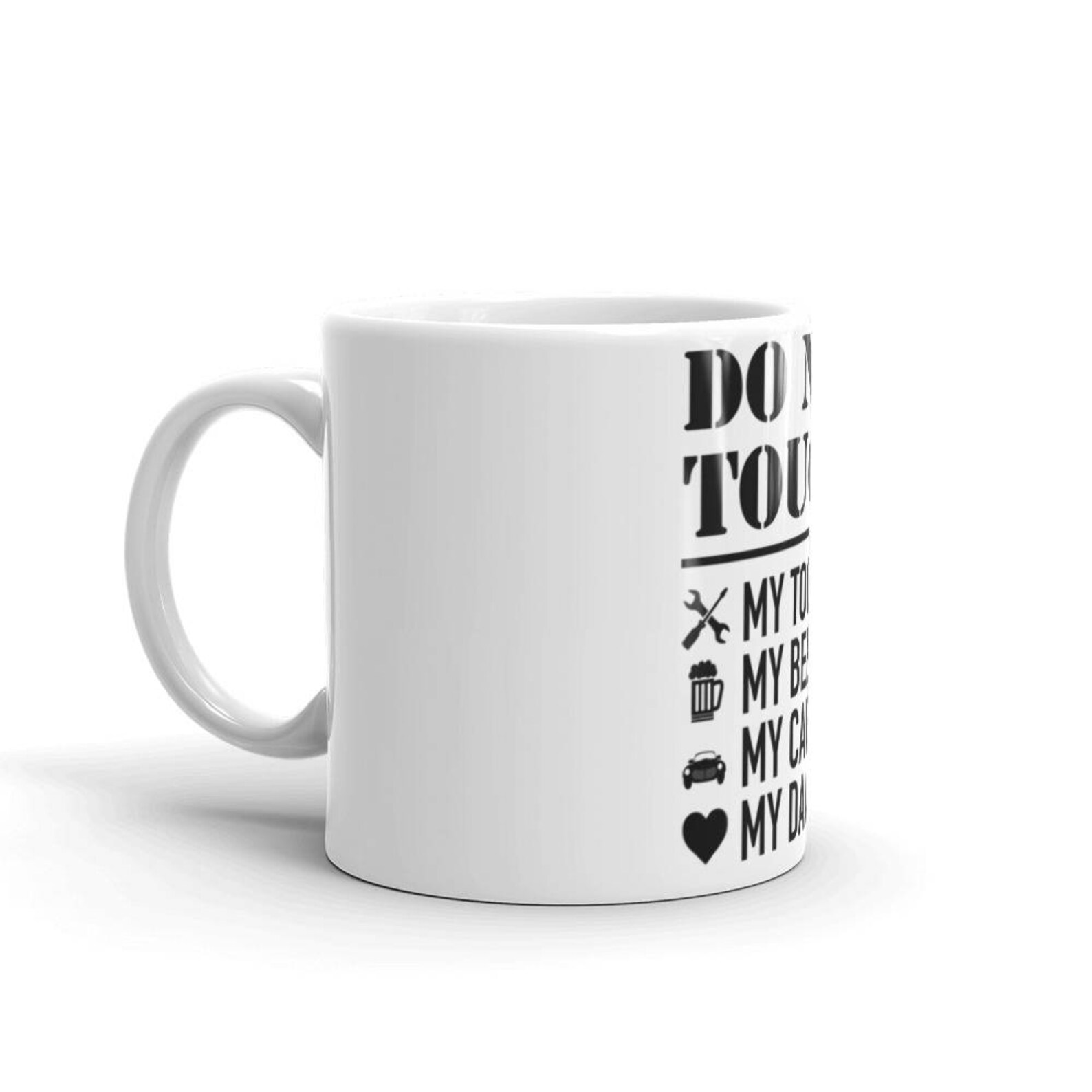 Do Not Touch My Daughter Funny Gift for Dad/ Father Day Coffee Mug/ Cup ...