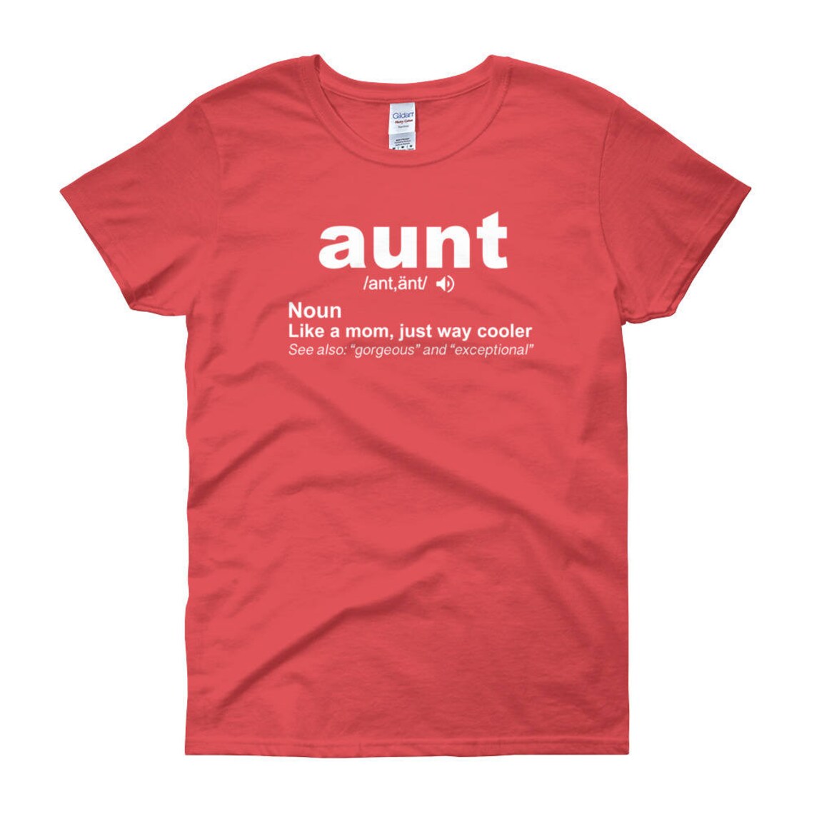 Aunt Definition Funny Tee Gift for Aunty Squad Like a Mom Aunt Birthday ...