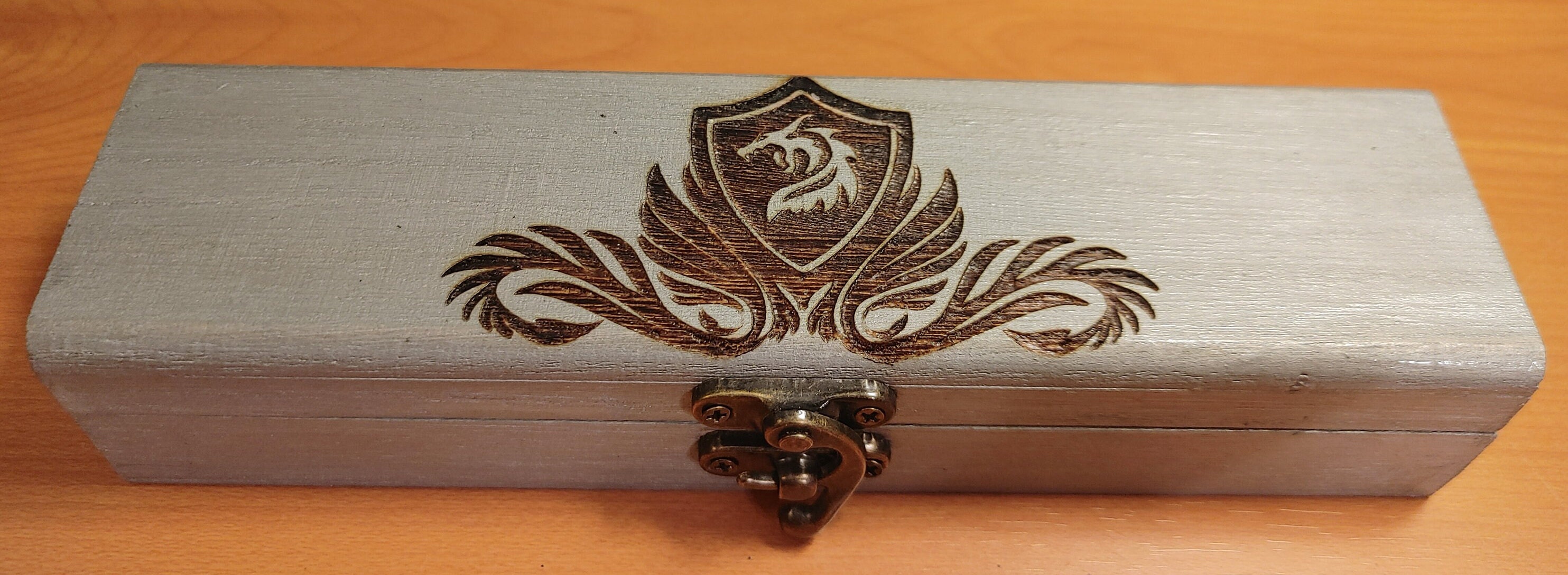 Dragon Shield Sigil Dice Box Dungeons & Dragons Engraved Laser Woodburn ...