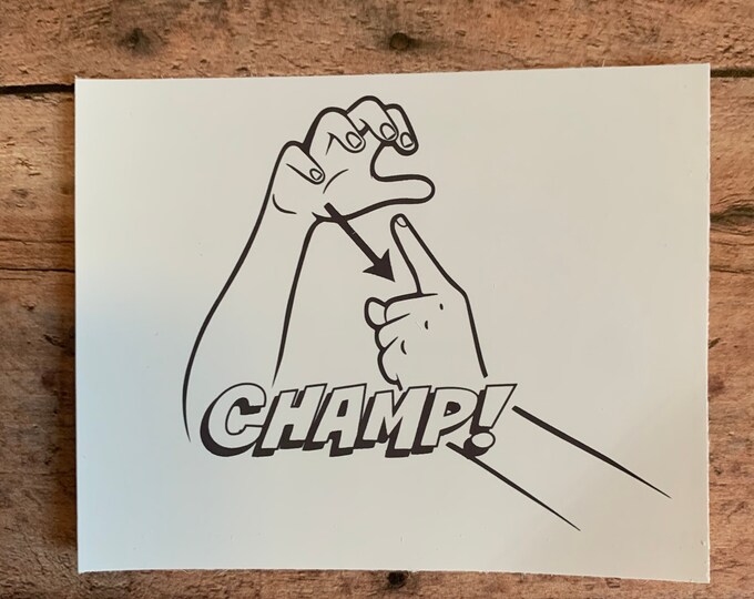 Magnet: Champ ASL Slang Gift for Deaf, CODA, Teacher of the Deaf, ASL ...