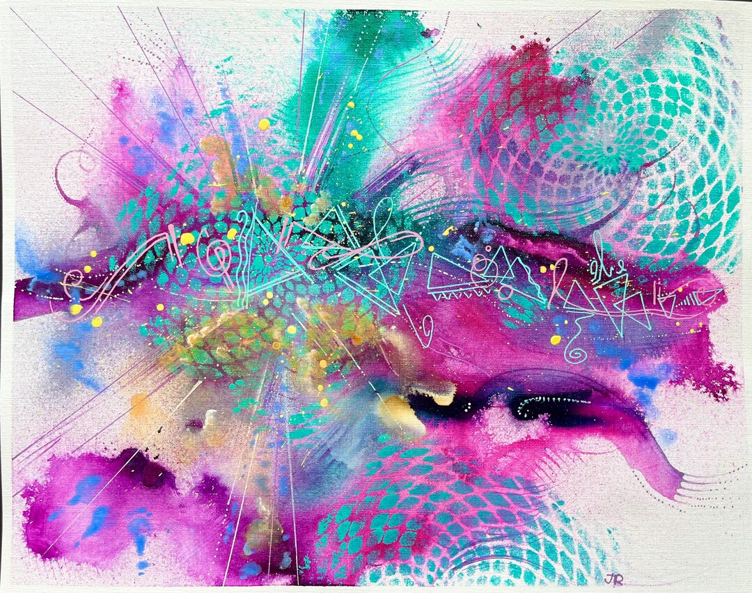 Music of Spheres Painting, Light Language Art, Cosmic Energy, 11x14 - Etsy