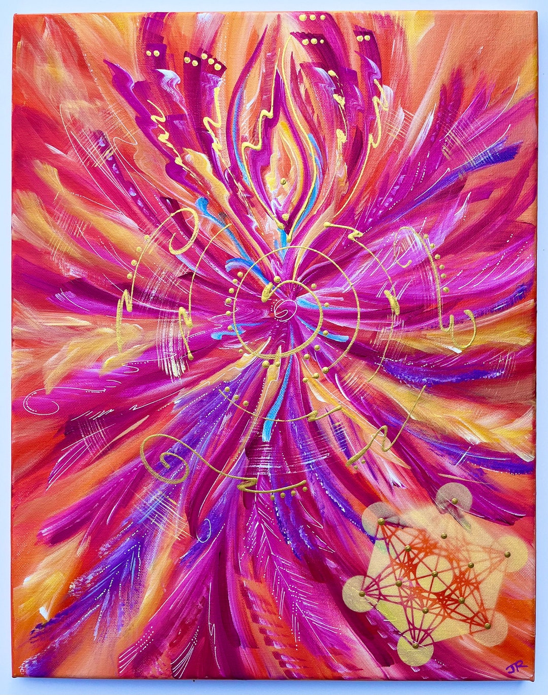 Archangel Metatron 14x18" Canvas/healing Activation Art/lightworker/oracle Deck - Etsy