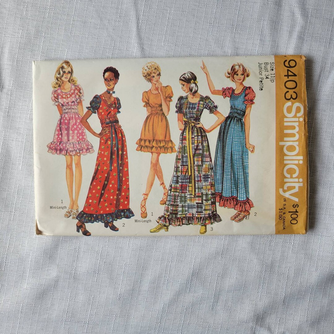 9403 Simplicity 1970's Dress Pattern - Etsy