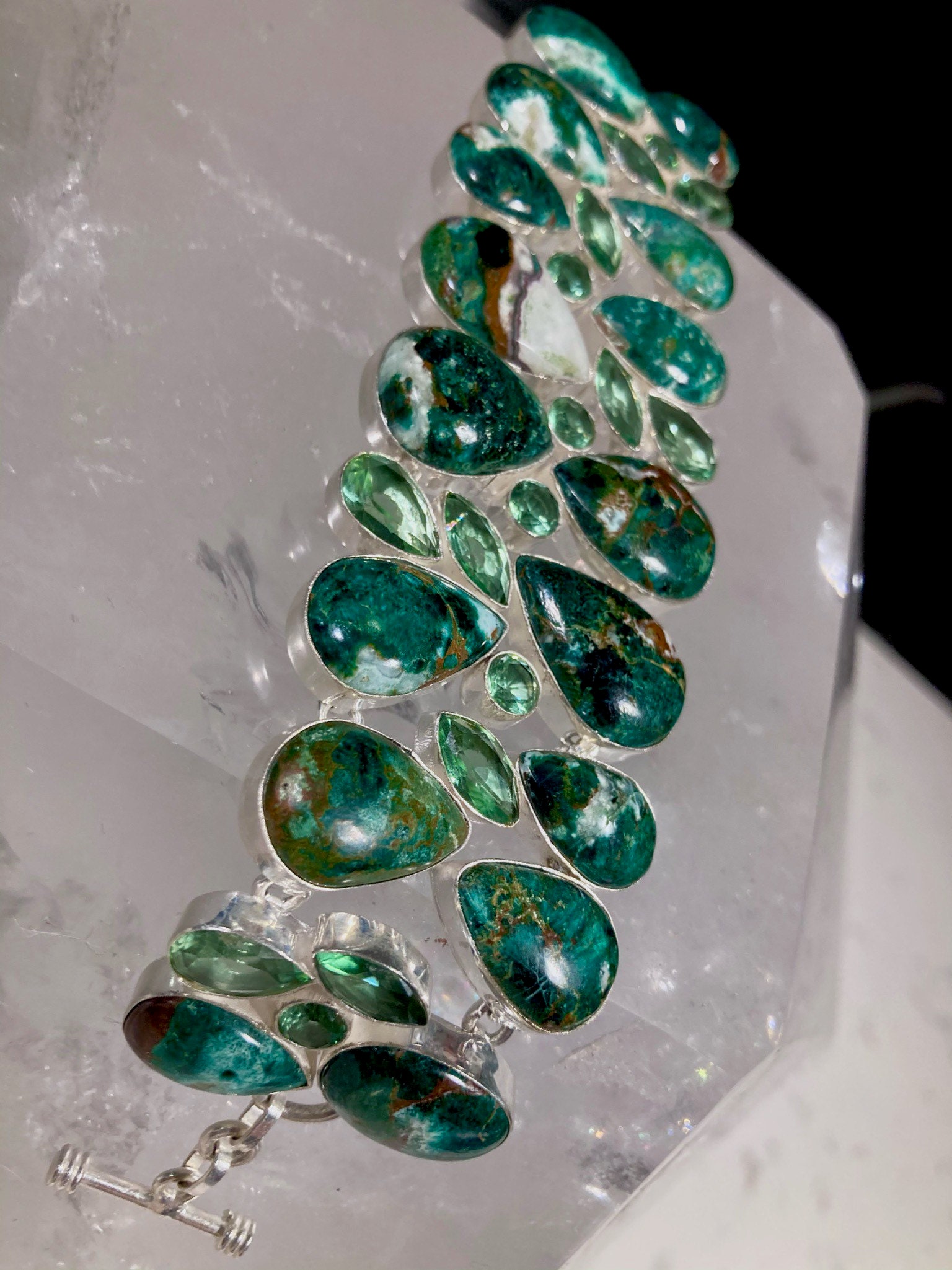 Rare Cuprite Chrysocolla With Faceted Prasiolite Green - Etsy