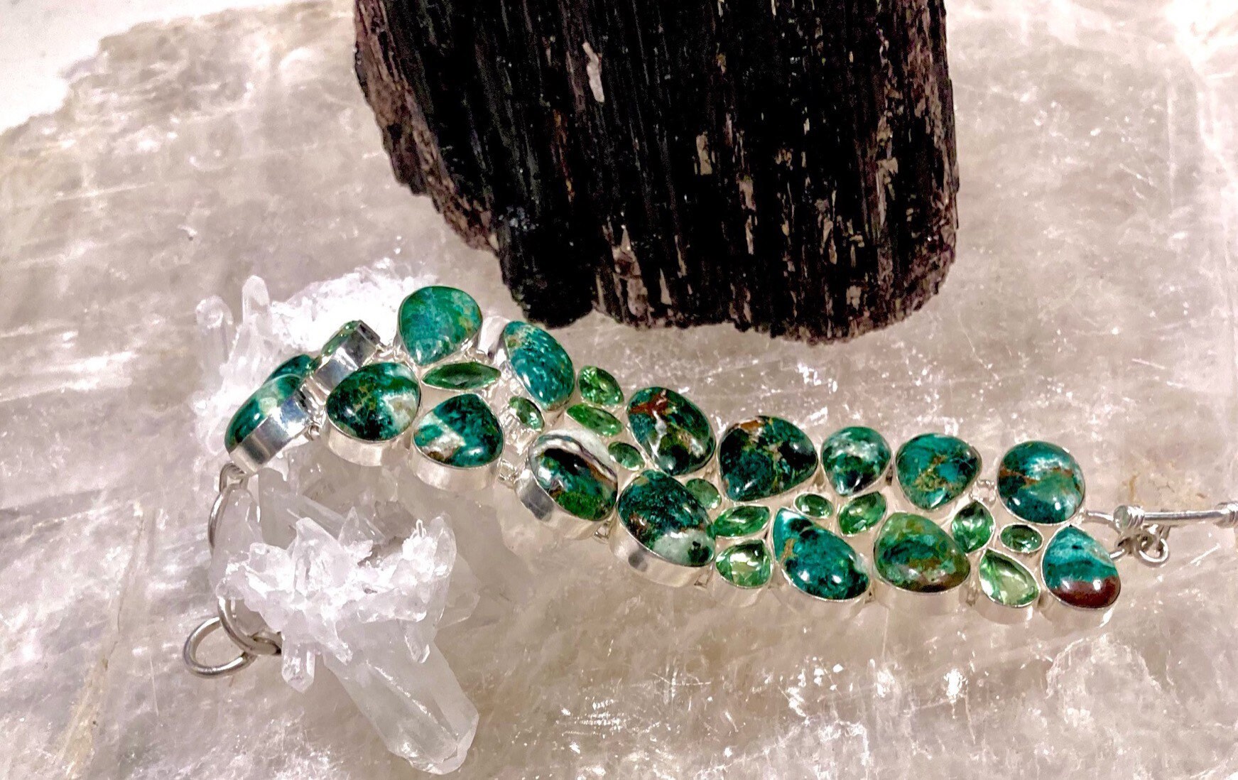 Rare Cuprite Chrysocolla With Faceted Prasiolite Green - Etsy