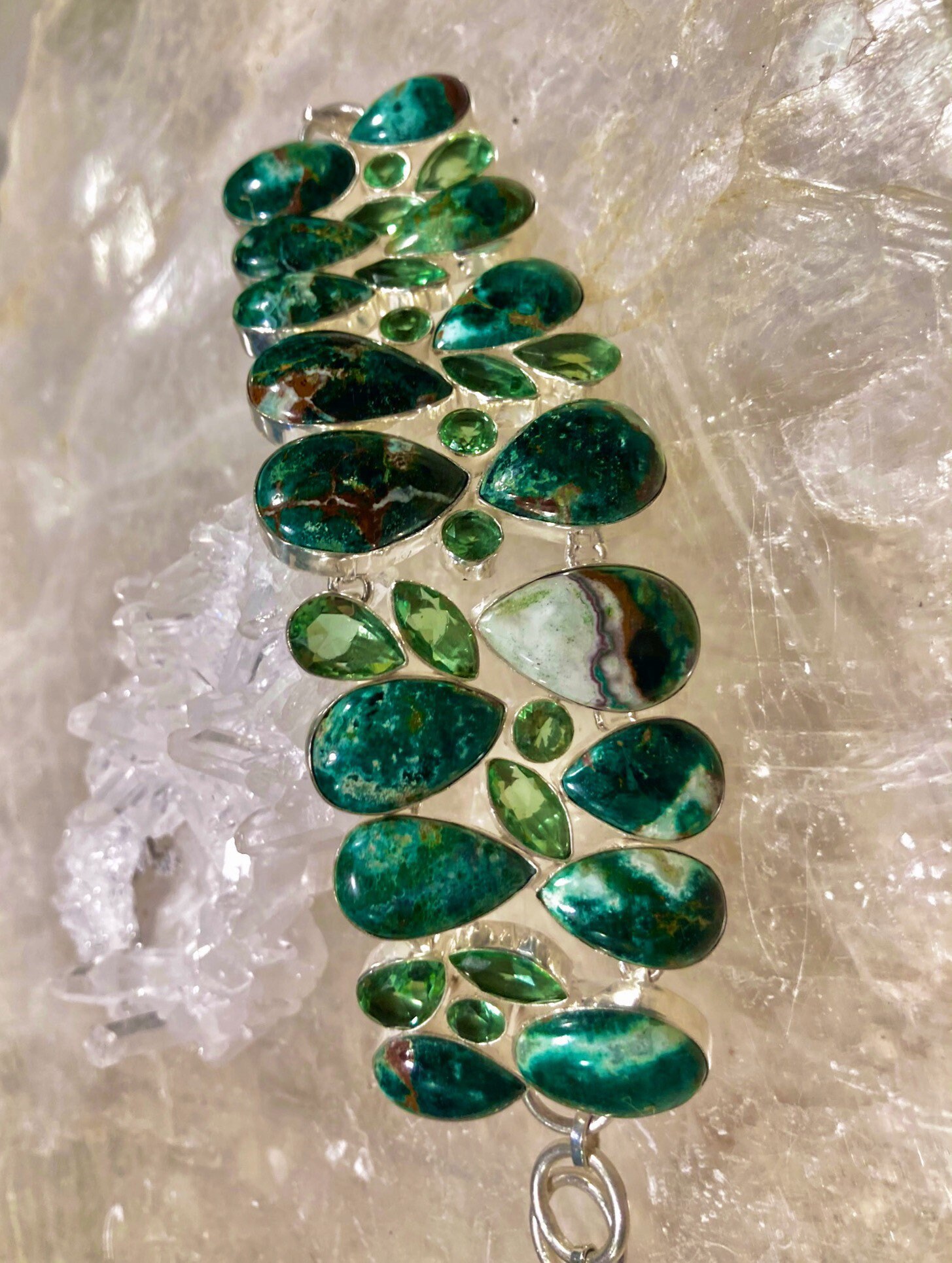 Rare Cuprite Chrysocolla With Faceted Prasiolite Green - Etsy