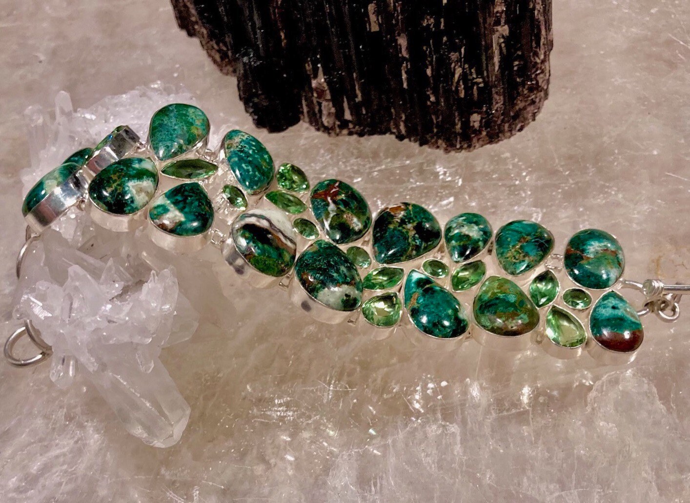 Rare Cuprite Chrysocolla With Faceted Prasiolite Green - Etsy