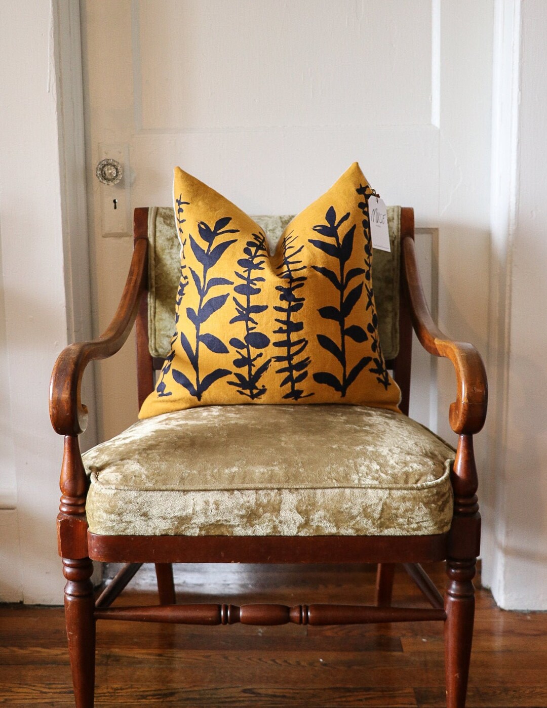 Deep Yellow Linen Pillow Cover Eucalyptus Pillow Cover Indigo ...