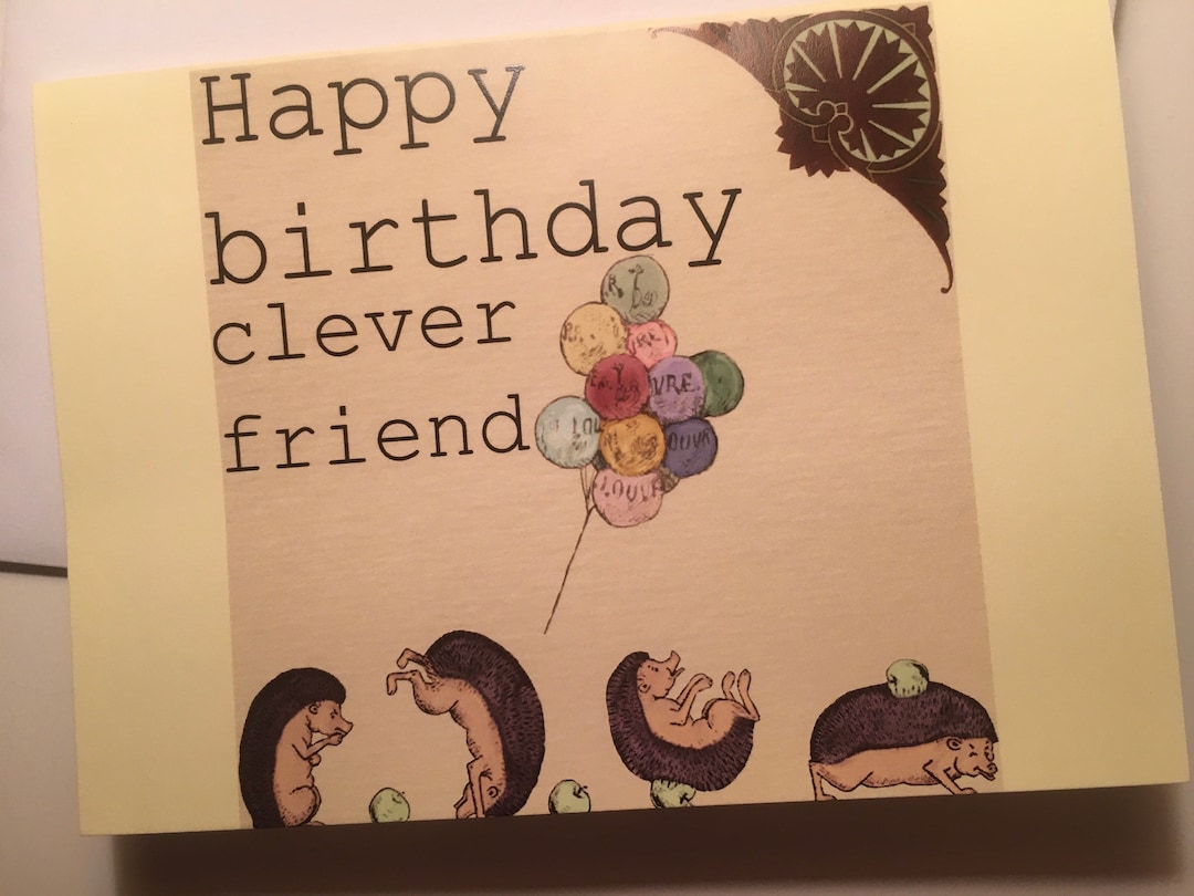 Happy Birthday Clever Friend - Etsy