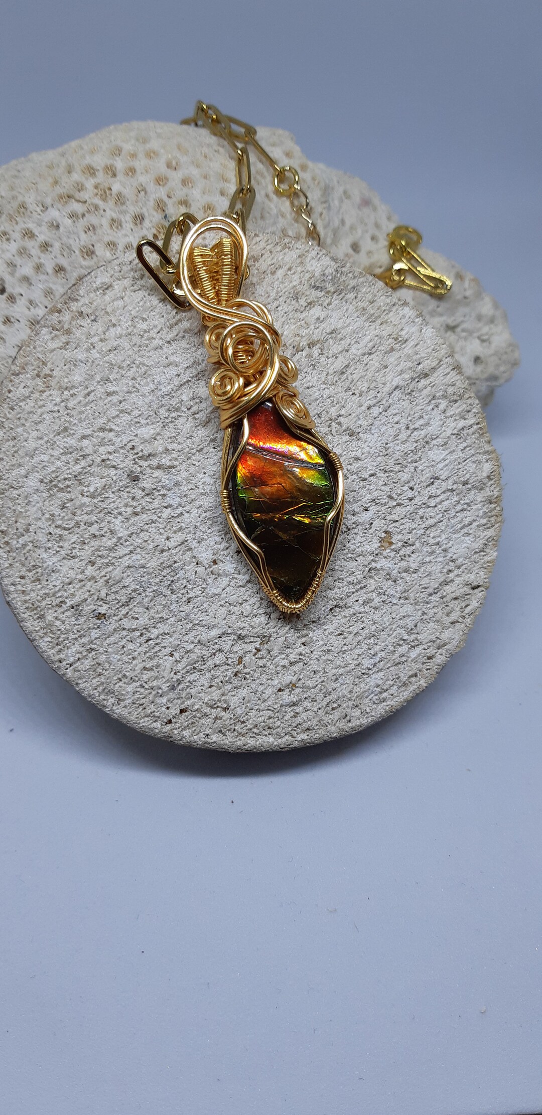 Fantastic Natural Alberta Ammolite From Canada. Sustanial Size Almost ...