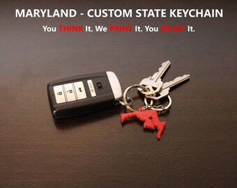 Maryland State Flag Pendant Keychain - Etsy