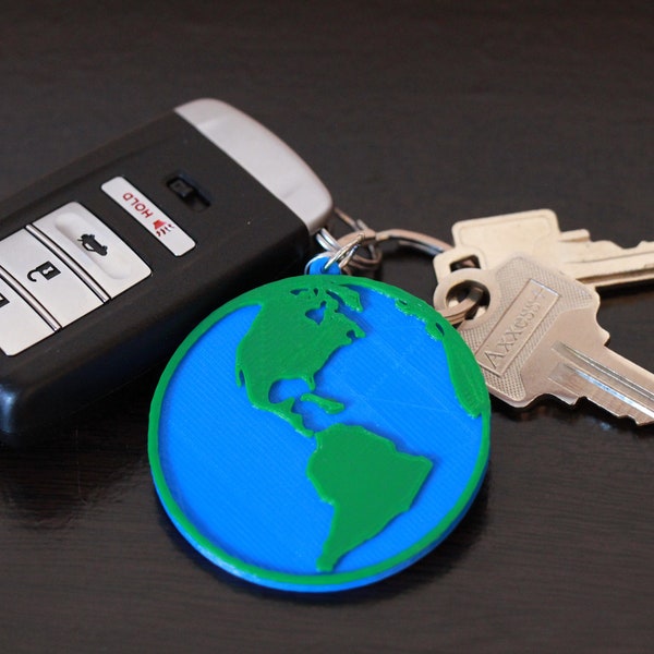 Earth Keychain - Etsy