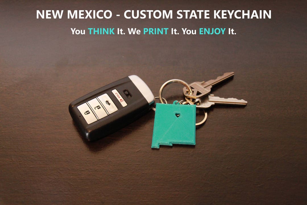 New Mexico - Custom State Keychain (NM Keychain, State Keychain, New ...
