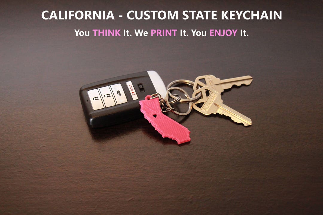California Custom State Keychain CA Keychain, State Keychain ...