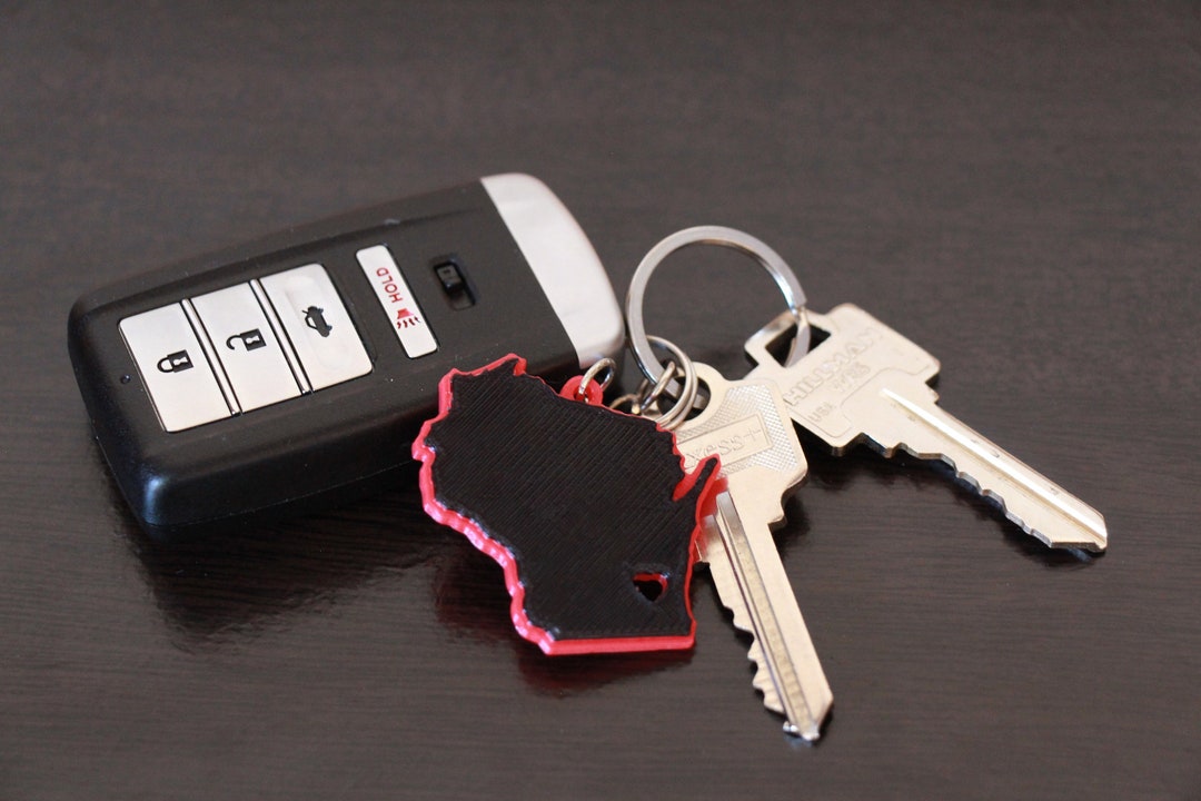 Wisconsin Custom State Keychain WI Keychain, State Keychain, Wisconsin ...