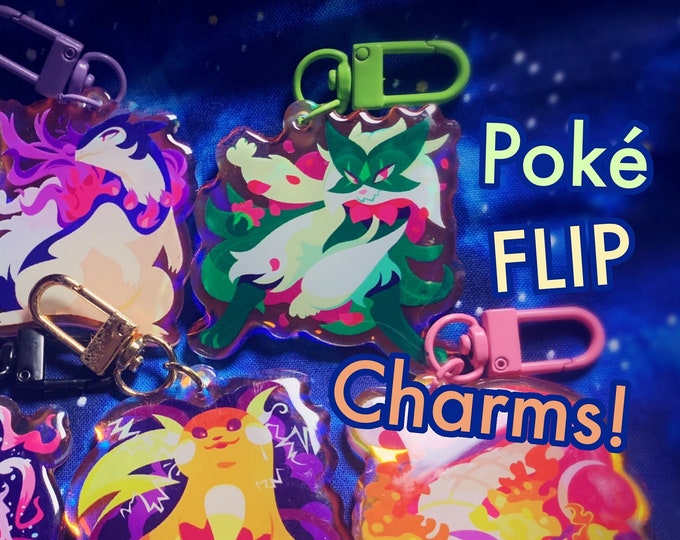 NEW! Poke — FLIP Charms! (kanto, Hisui, Paldea) - Etsy