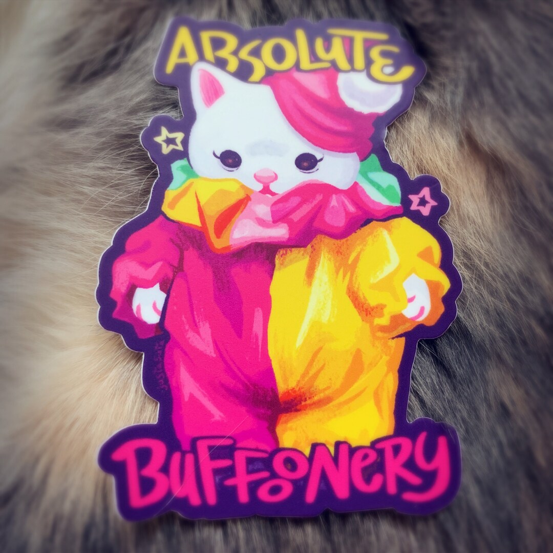 Original Cat Stickers Clown Cat, HUH Cat, Cat With Hands, Halloween Cat ...