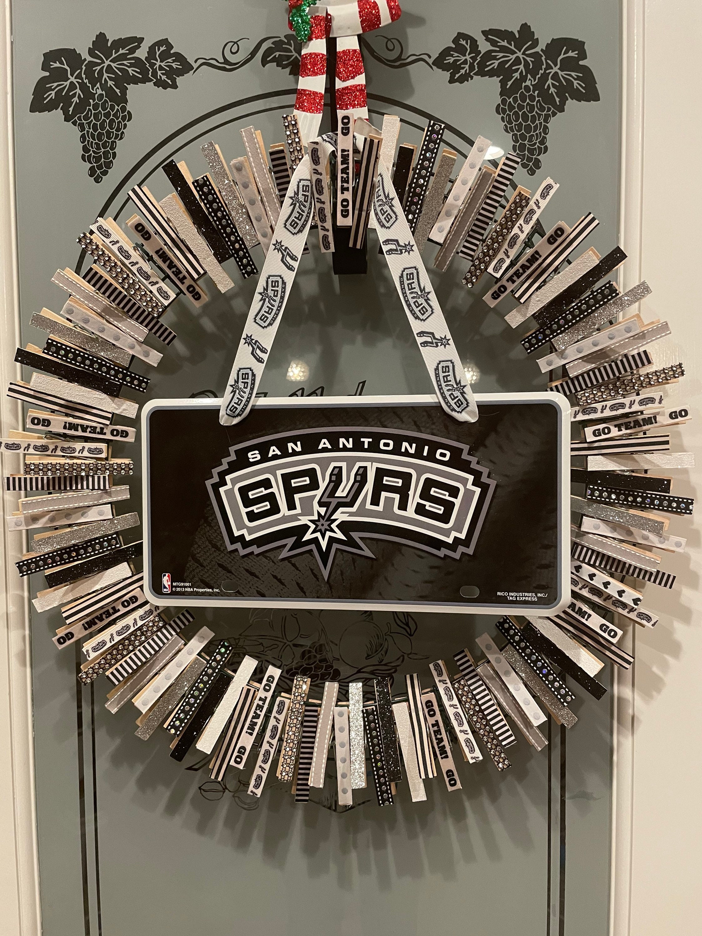 Spurs Clothespin Wreath - Etsy