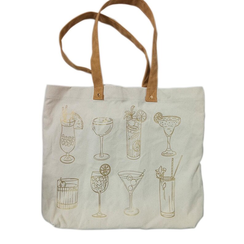 Stitch Your Cocktails Tote Bag Diy Kit - Unique Cocktail Grocery Bag ...