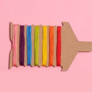 Rainbow Threads Bundle of 7 Colour Embroidery Skeins and 2 Needles - Etsy