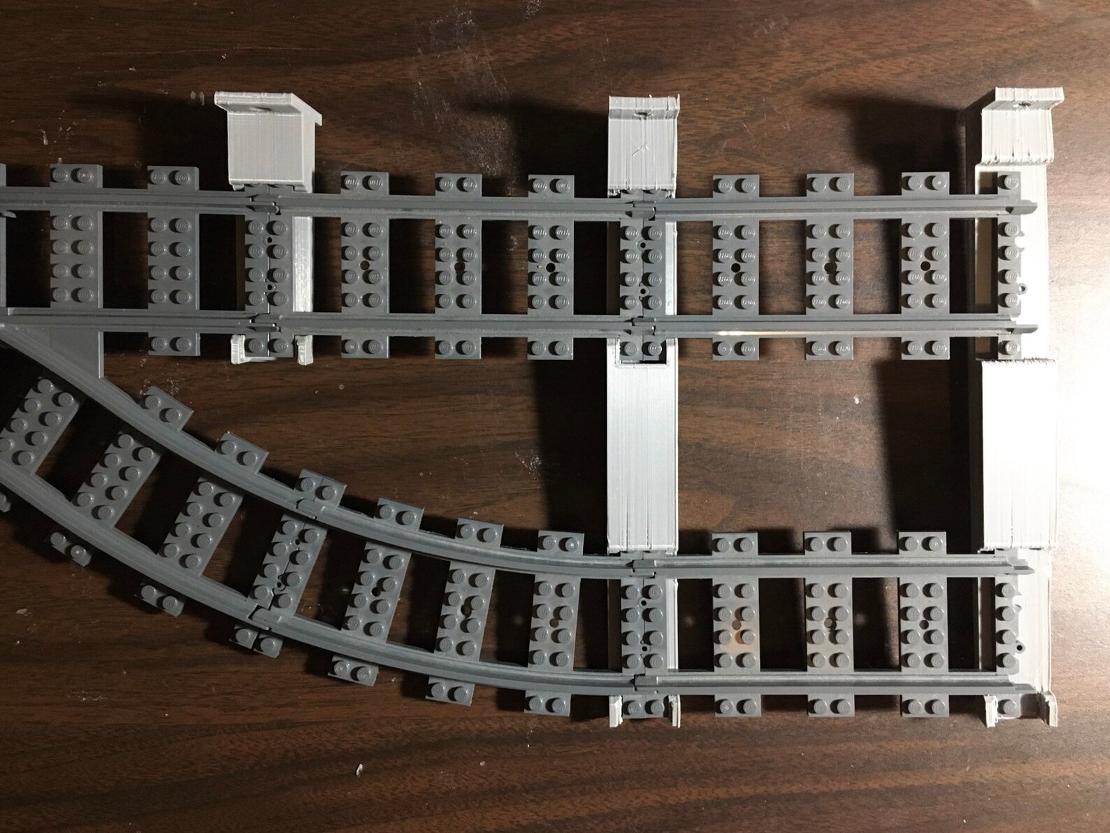 Turnout, Parallel Track Brackets for LEGO Train Track - Etsy
