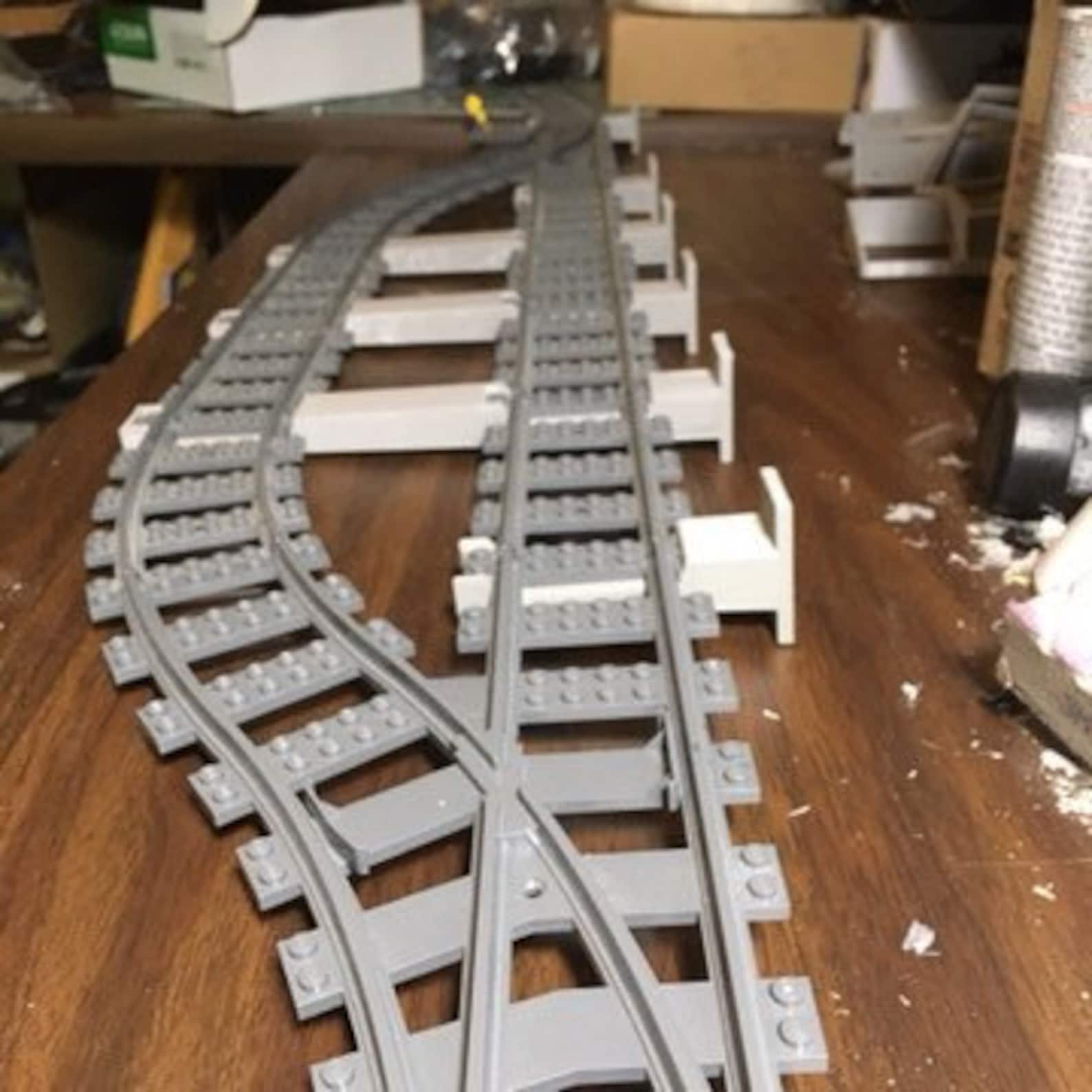 Turnout, Parallel Track Brackets for LEGO Train Track - Etsy