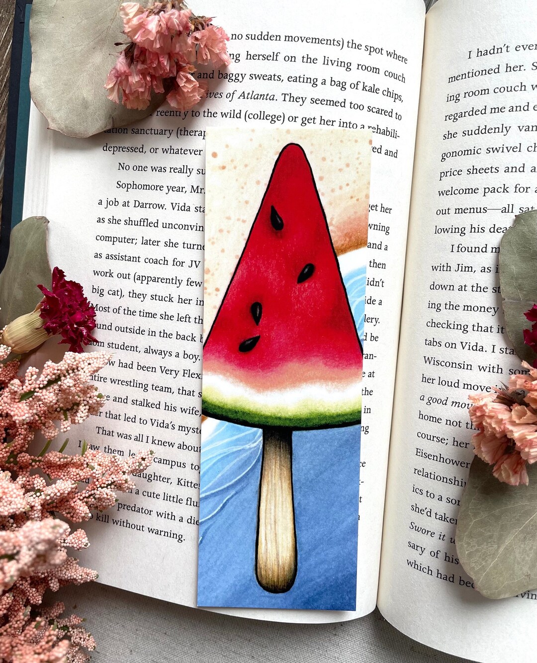 Cute Bookmark, Bookmarks, Watermelon Bookmark, Book Lover Gift ...