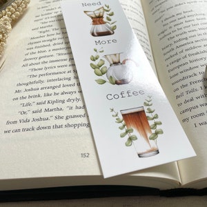 Bookmark, Bookmarks, Cute Bookmark, Coffee Bookmark, Book Lover Gift ...