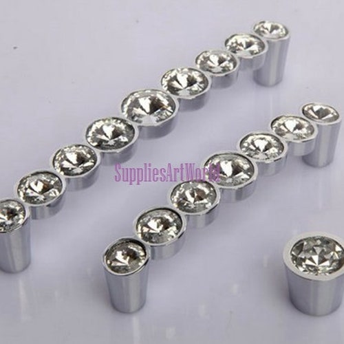 Glass Crystal Drawer Knobs Handles Rhinestone Dresser Knobs - Etsy