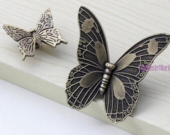 Butterfly Knobs Pulls Dresser Knobs Pulls Drawer Kitchen - Etsy
