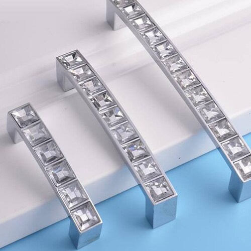 Glass Crystal Drawer Knobs Handles Rhinestone Dresser Knobs - Etsy