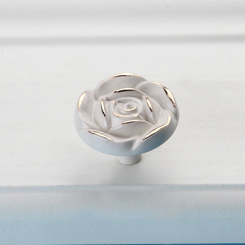 Rose Flower Dresser Knobs Handles Drawer Knobs Pulls Handles | Etsy