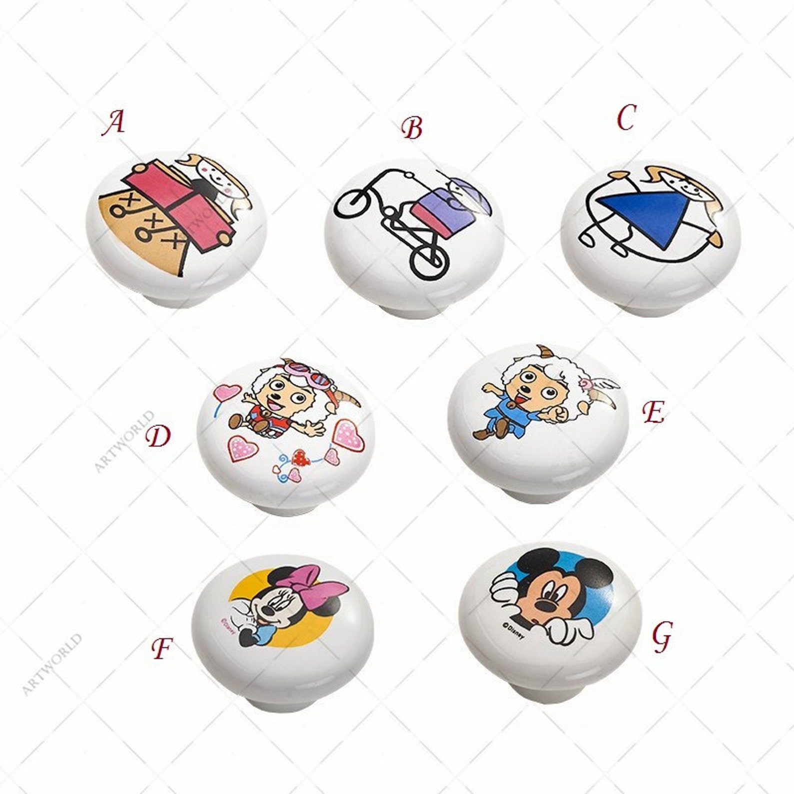 Cartoon Dresser Knobs Handles Kid Drawer Knobs Pulls Handles | Etsy